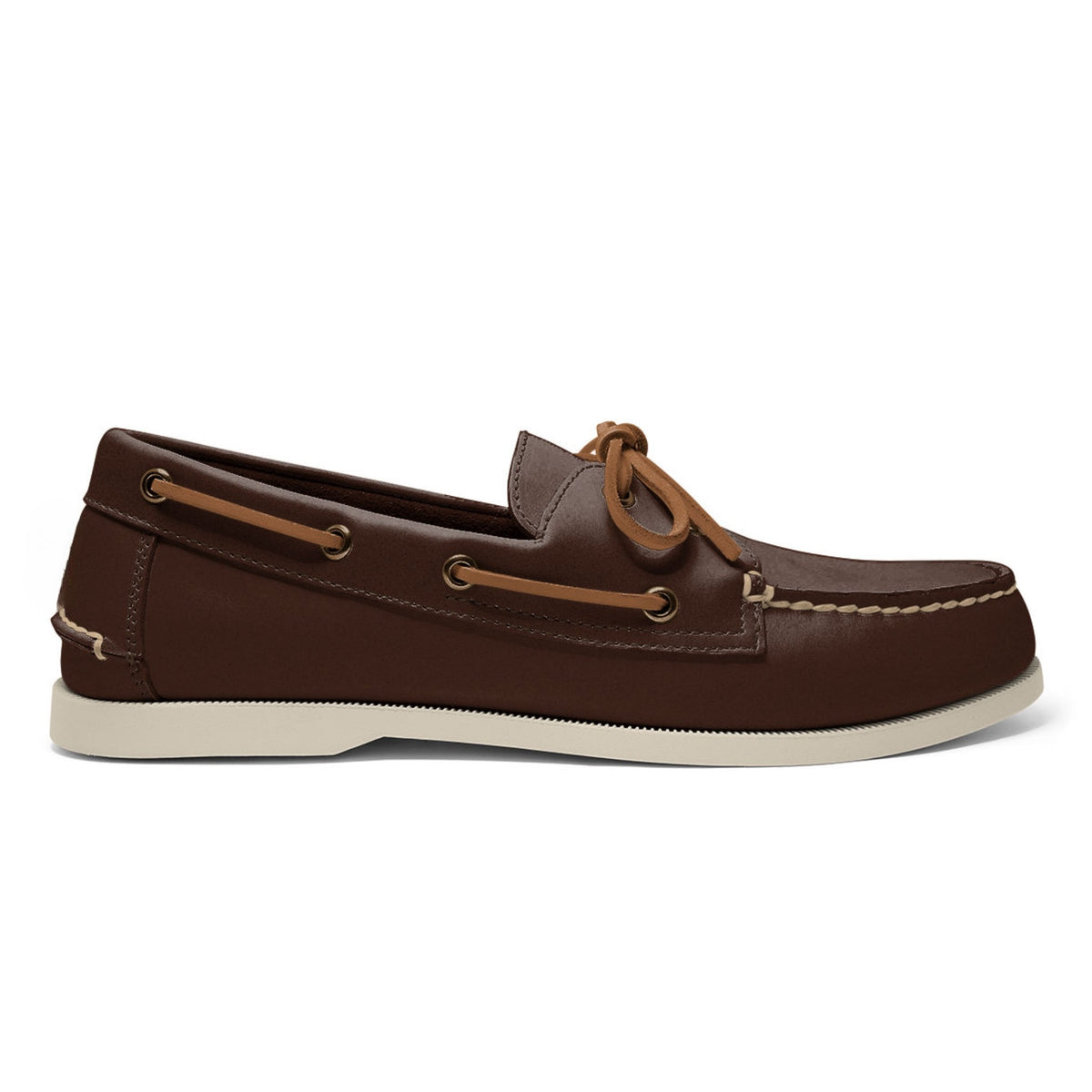 Men’s 2 Eyelet LE Boat Shoe: Brown – Quoddy.com