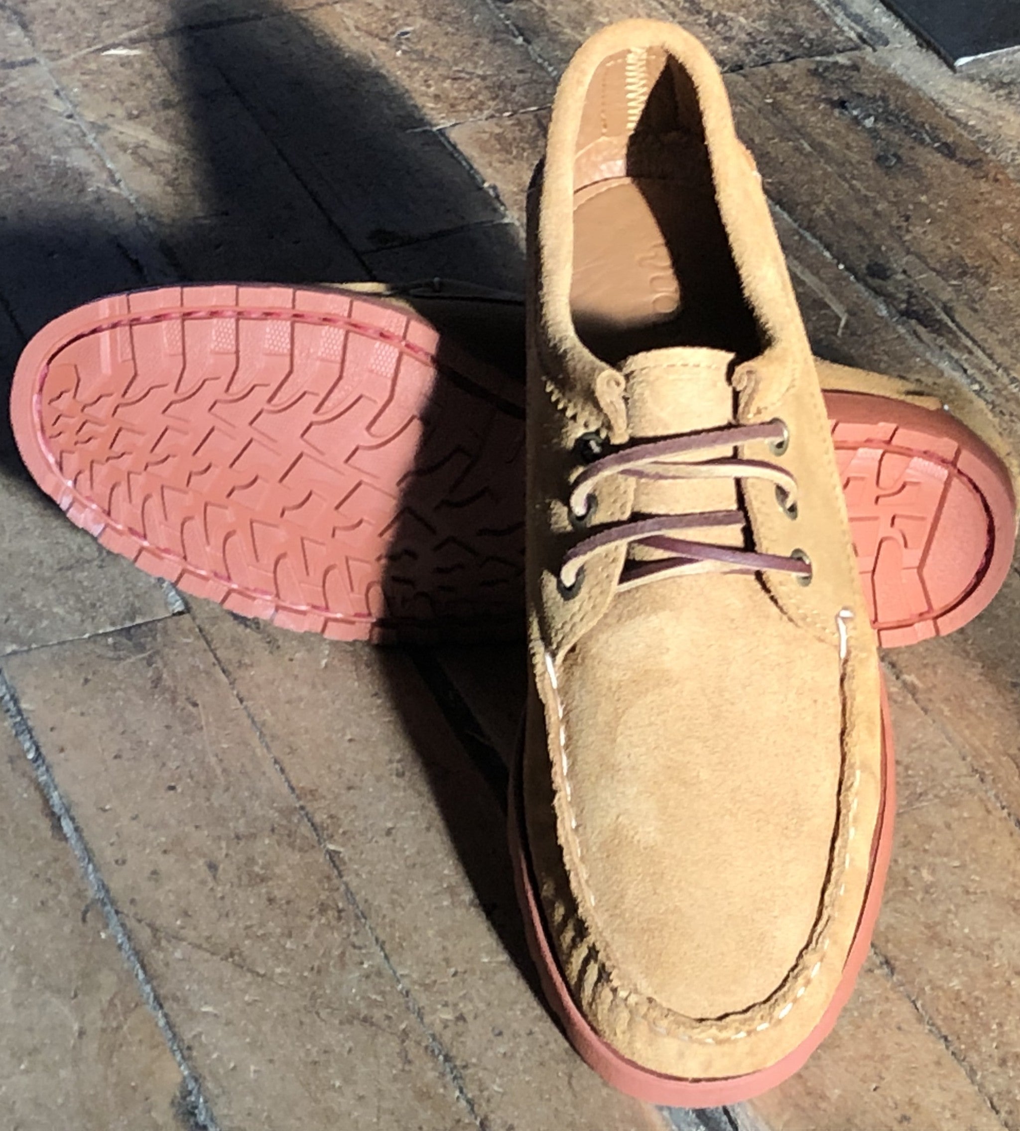 Men’s Blucher Shoe: Toast Suede Comfort & Craft | In Stock – Quoddy.com